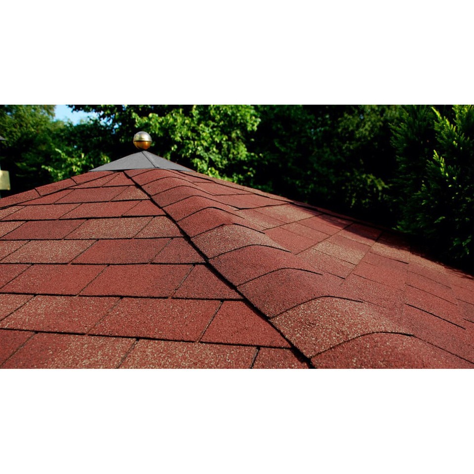 18pcs Felt Shingle Asphalt Roof Ridge Hip Shingles Tiles Self Adhesive ...