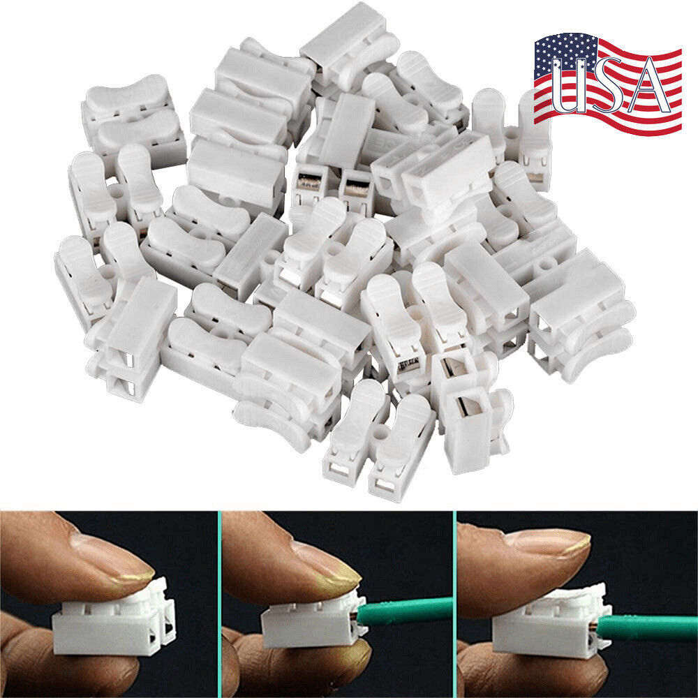 100pcs Self Locking Quick Splice Lock Wire Terminals Electrical Cable ...