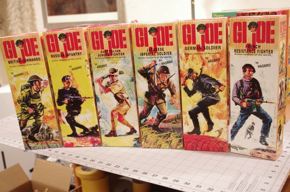 Custom GI JOE boxes 1960 STYLE Soldier, Sailor, Pilot and Marine. AND ...
