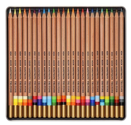 Koh-I-Noor tri-colour pencils Tri-Tone 23 colours 3444 | eBay