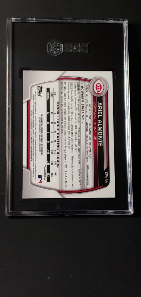 2023 1st Bowman Chrome Ariel Almonte #CPA-AA Auto Cincinnati Reds SGC 9 ...