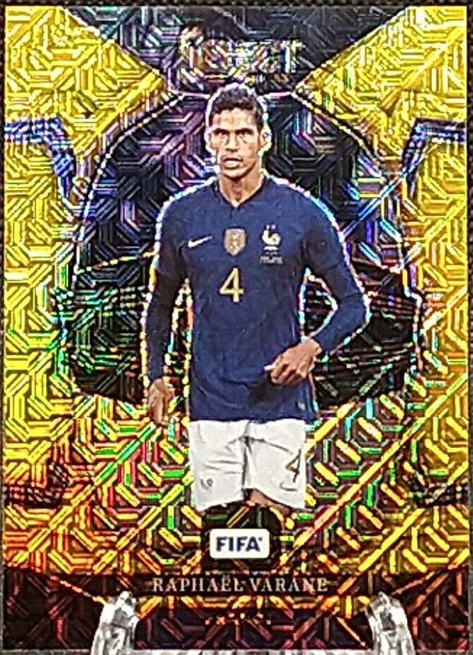 2022-23 Panini Select FIFA - Terrace Raphael Varane #19 Gold Mojo Prizm ...