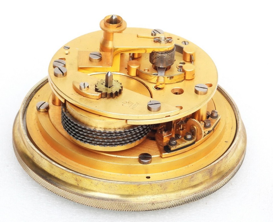 VGC RUSSIAN MARINE CHRONOMETER CCCP SHIPS FUSEE CLOCK SOVIET ELGIN DIAL ...