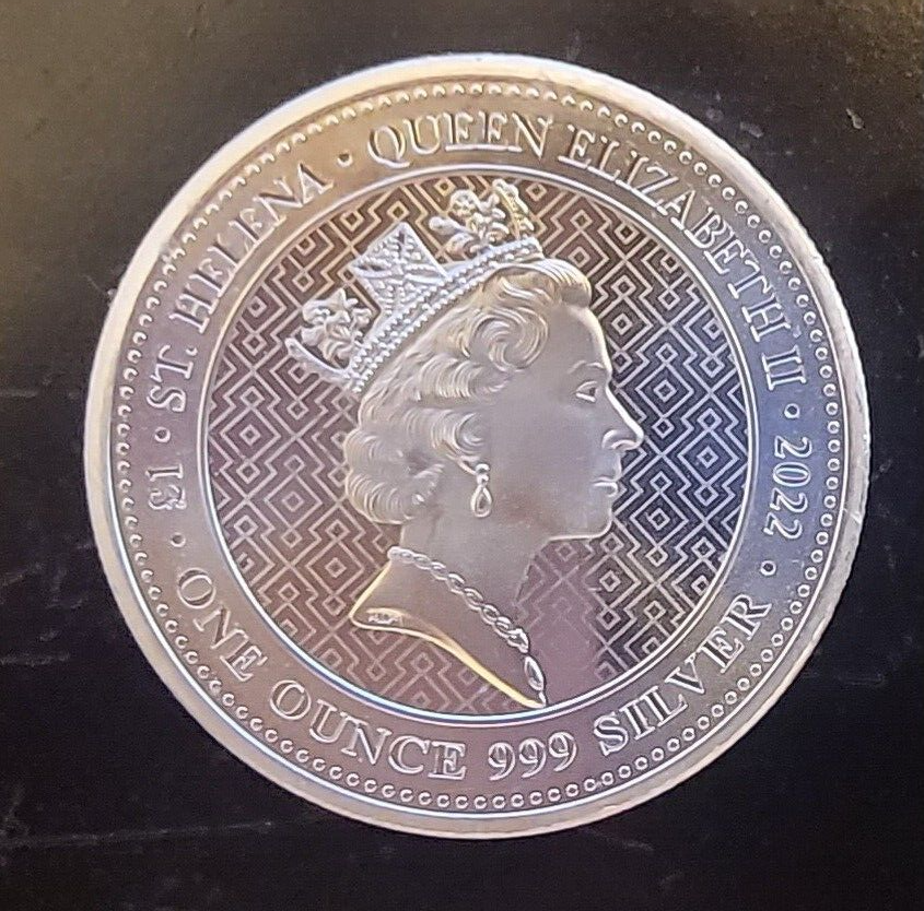 2022 "TRUTH CONQUERS ALL" SAINT HELENA-999 SILVER 1 OZ OUNCE ART ROUND ...