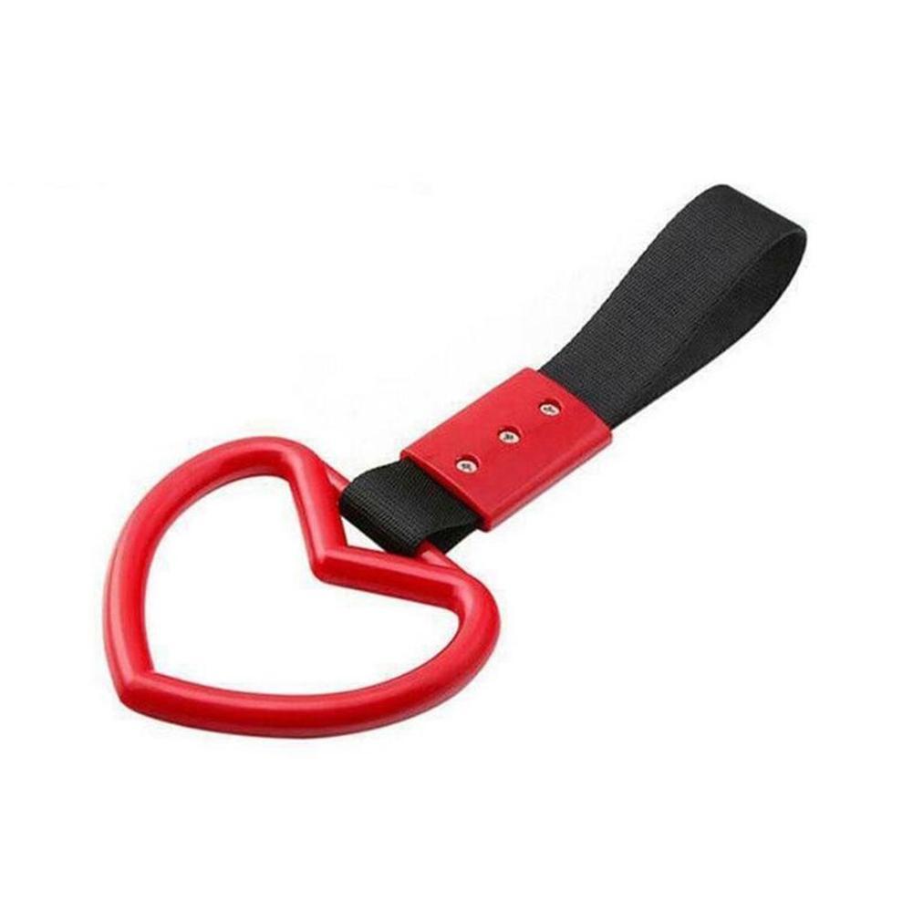 JDM Heart Train Bus Handle Hand Strap Car Rear Bumper Warning Loop (Red ...