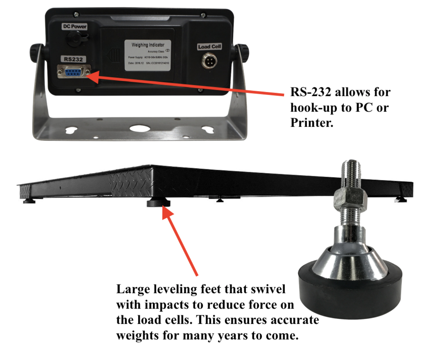 Prime PS-916 4'x4' Floor Scale & Printer 5 Yr Warranty 5,000 lb x 1 lb ...