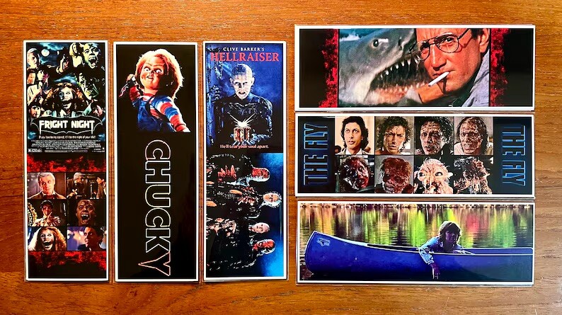 Handmade Bookmarks 1970s & 1980s Horror Film Classics JAWS Friday The ...