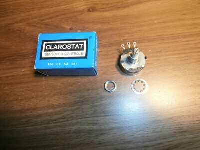 CLAROSTAT POTENTIOMETER 2WATT 53C3-500K OHM 1/4" DIA SHAFT.RV4NAYSD,NOS ...