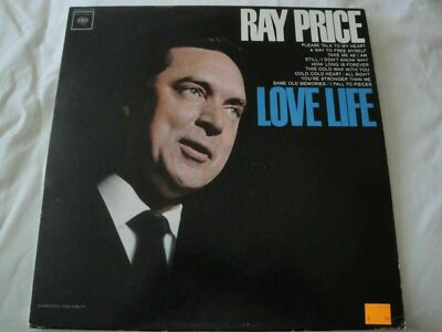 RAY PRICE LOVE LIFE VINYL LP ALBUM 1964 COLUMBIA RECORDS MONO TAKE ME ...