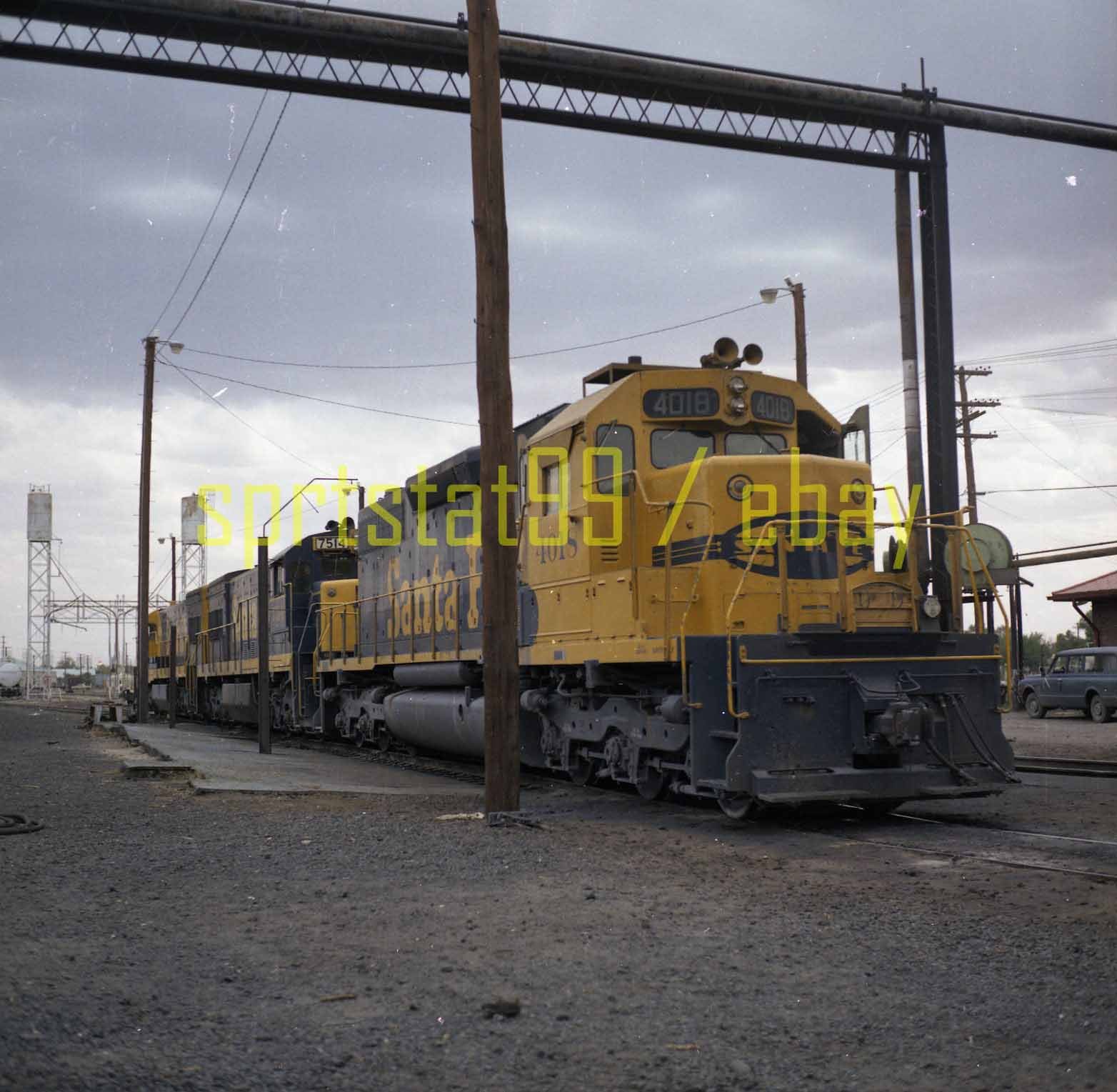 ATSF Santa Fe EMD SD39 Locomotive #4018 - Color Railroad Negative c1974 | eBay