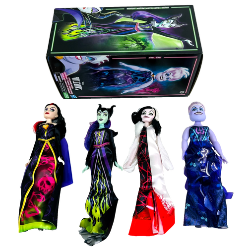 Hasbro Disney Villains Black and Brights Collection 4ct Neon Glam ...