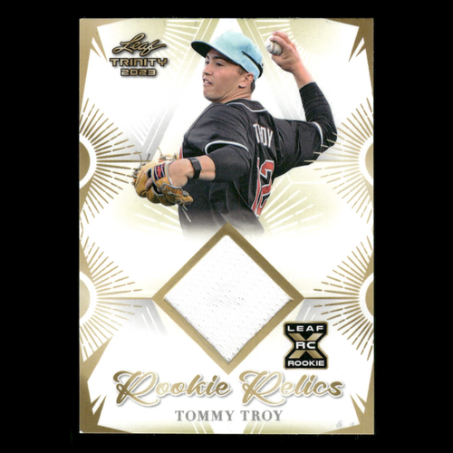 Tommy Troy Rookie #RR-47 2023 Leaf Trinity Rookie Relcs Baseball Card ...