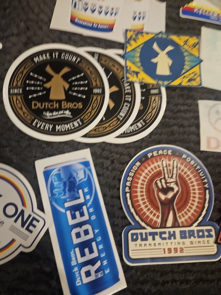 Lot Of 50 Stickers! DUTCH BROS vintage and original promotion stickers ...