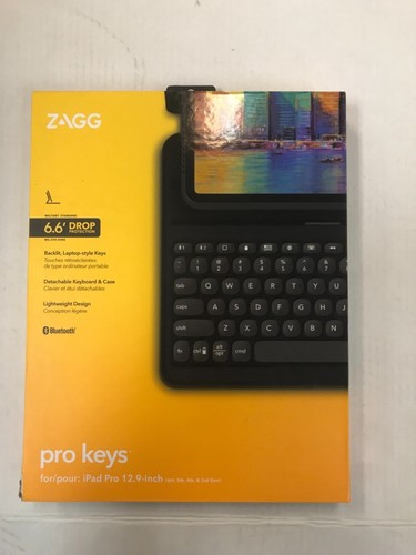 ZAGG Pro Keys Wireless Keyboard Case For iPad Pro 12.9" 6th/5th/4th Gen ...