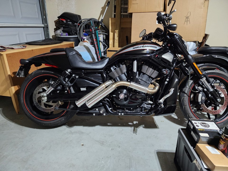 Harley Davidson VRod VRSCA V-Rod muffler pipe Full Exhaust System 2 ...