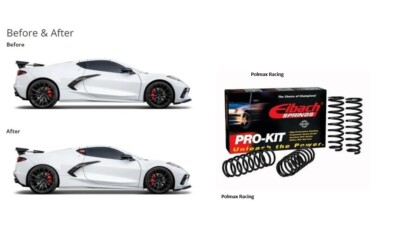 New Eibach performance lowering springs kit for 2020-2026 Corvette C8 ...