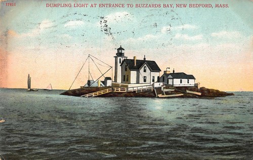 NEW BEFORD MA~DUMPLING LIGHT~LIGHTHOUSE AT ENTRANCE TO BUZZARDS BAY ...
