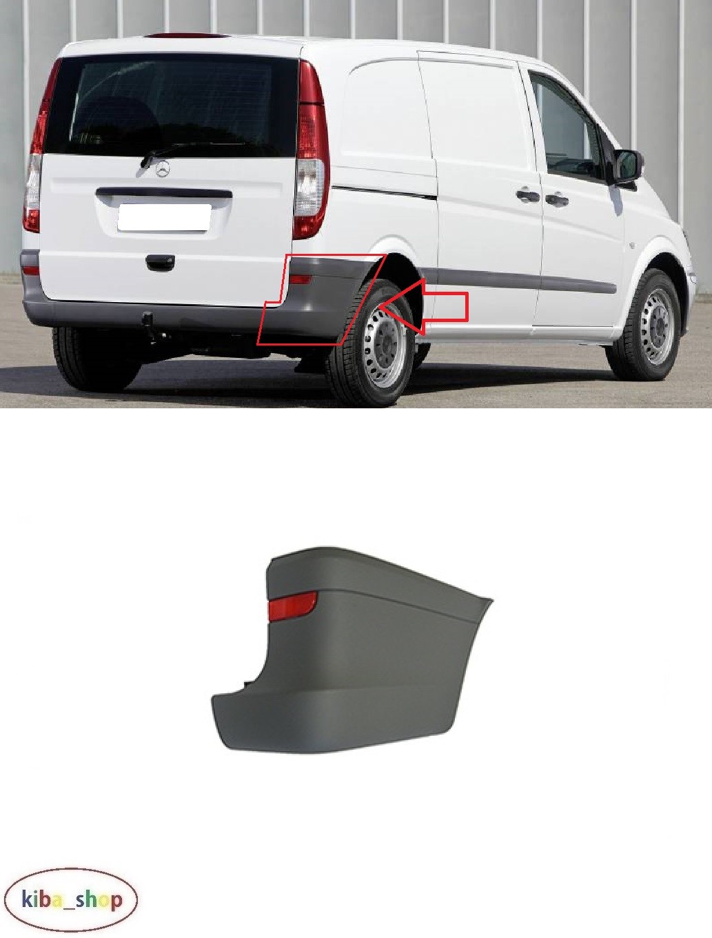 FOR MERCEDES-BENZ VIANO/VITO W639 2003-2014 REAR BUMPER CORNER RIGHT O ...