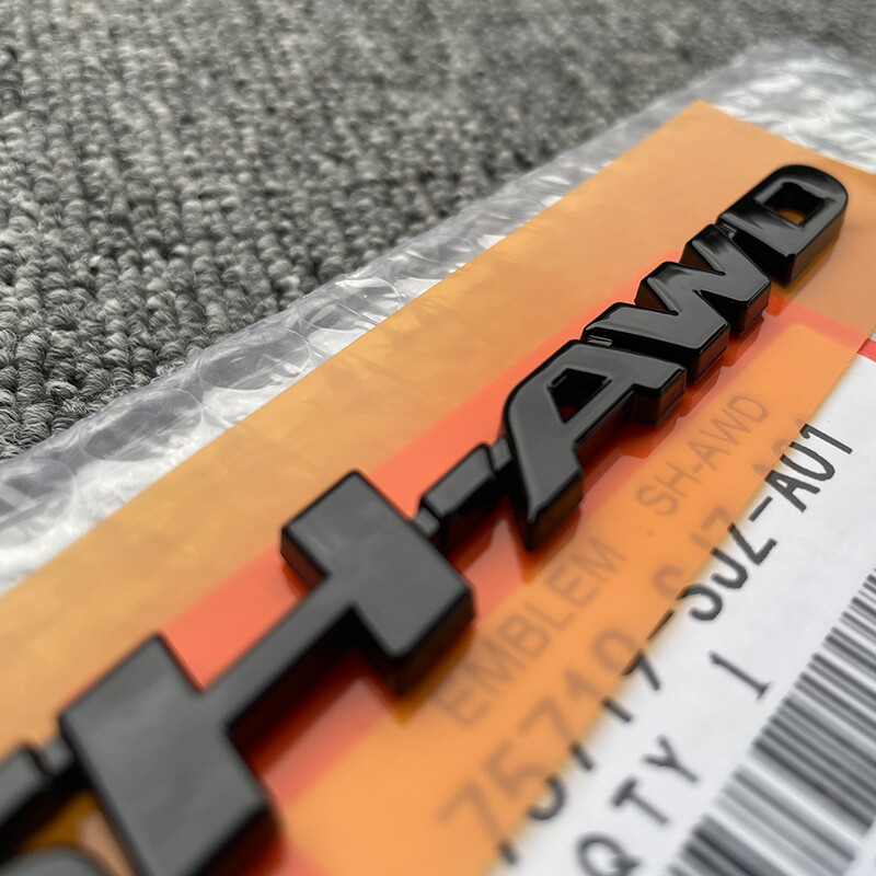 Black Car Rear Trunk 3D Letter SH-AWD Emblem Badge Decal For Acura MDX ...