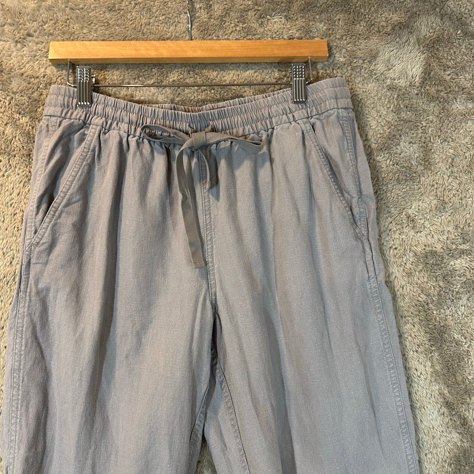 J. Crew Point Sur Gray Linen Seaside Joggers Pants T4 Tall 4 | eBay