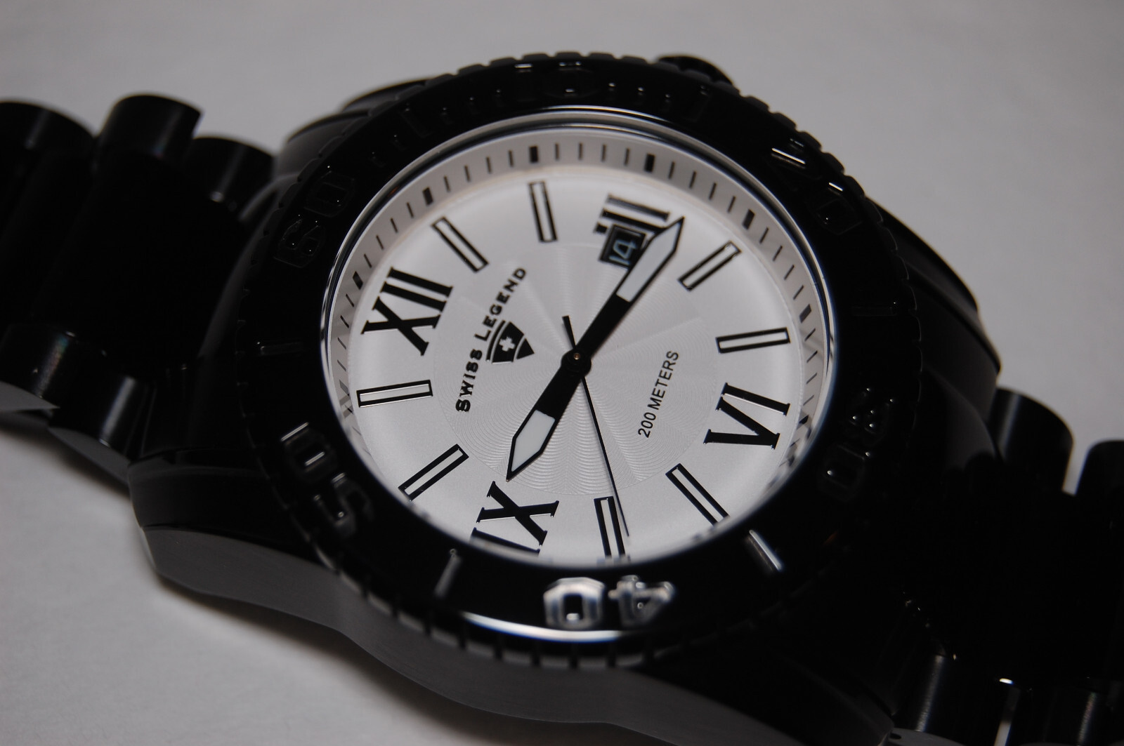 Swiss Legend Commander Black IP Stainless Steel Brace… - Gem