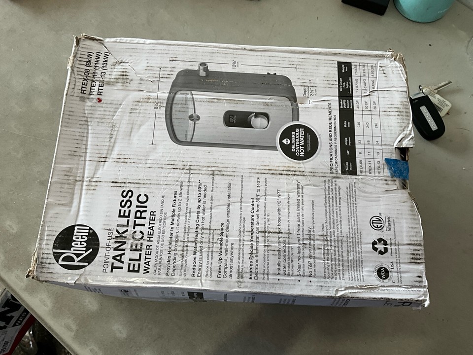 Rheem 240V Heating Chamber RTEX-13/RETEX-13 Residential Tankless Water ...