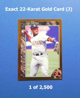 Gary Sheffield 1992 Legends 22-KARAT Gold Card 1 of 2,500 _ This Exact ...