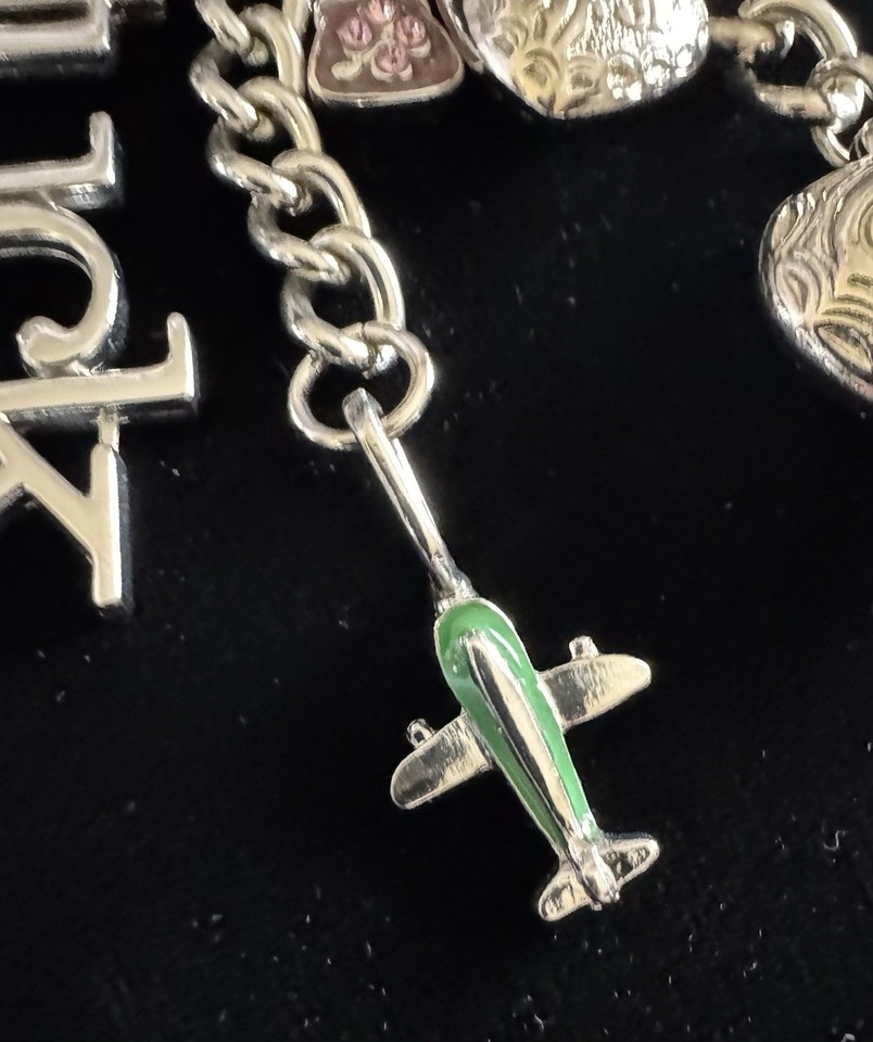 Kathy Van Zeeland Purse Charm Keychain 7" Y2K Silver Clear Heart Crown ...