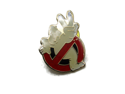 Ghostbusters Movie Pin Vintage Marshmallow Man & Peace Sign Gold Tone ...