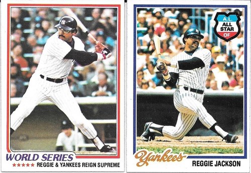1978 Topps Reggie Jackson (2 card lot #200 & 413)-New York Yankees-EX ...