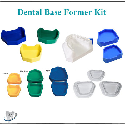 6 Pcs Dental Base Former Kit Dental Lab Model Base Set Plaster Mold ...
