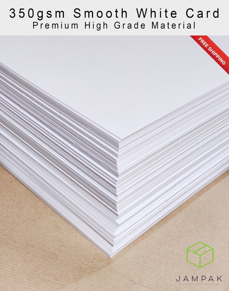 Smooth White Card 350gsm A4 A5 A6 PREMIUM ExtraPrint Luxury Laser Arts ...