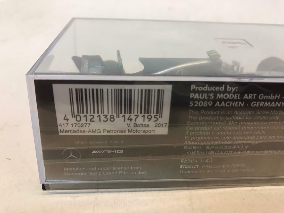 Minichamps Mercedes W08 Bottas Chinese GP 2017 1/43 | eBay
