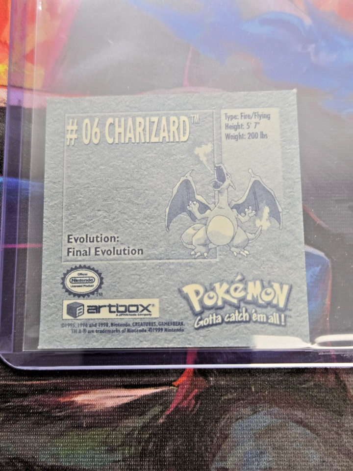Pokémon Series 1 Artbox Sticker - 1999 - #06 Charizard | eBay UK