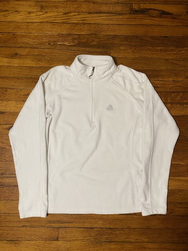 Vintage Nike ACG Quarter Zip Fleece Size Medium White Y2K 00s Jacket ...
