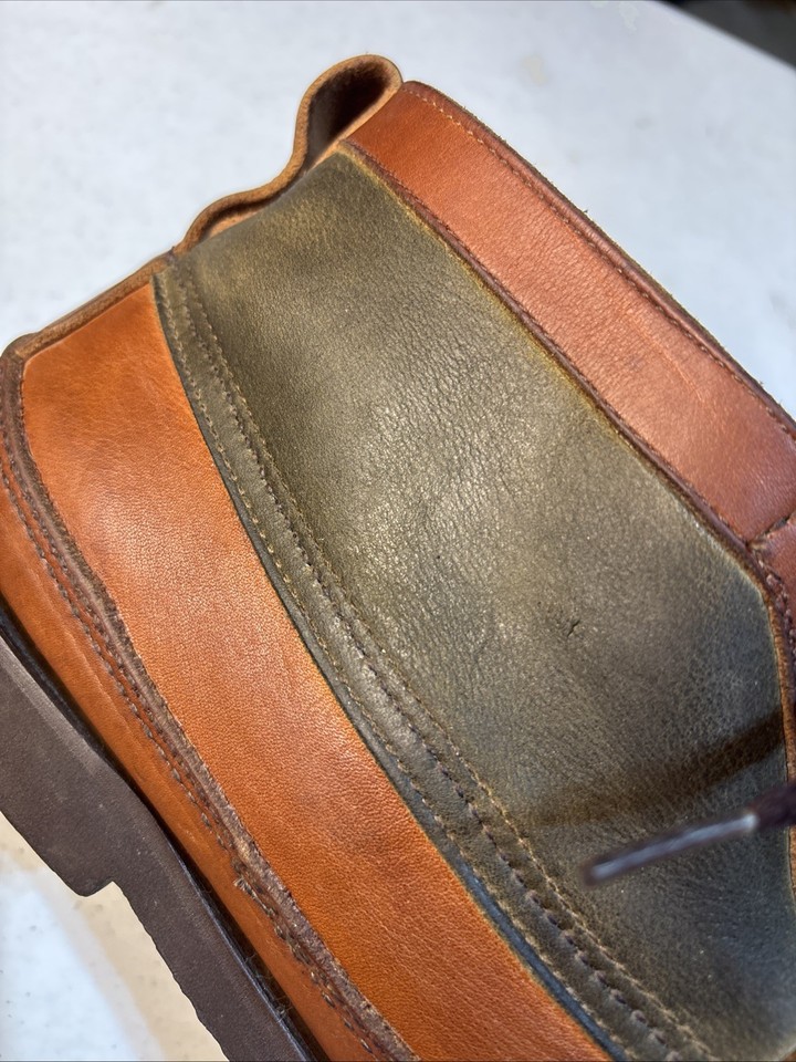 RUSSELL MOCCASIN LEATHER BOOTS PH Chukka Lace Up Sz 13 D Brown Green | eBay