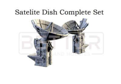 Radar Satellite Dish (28mm - 32mm Scale) 3d printed Tabletop Terrain ...