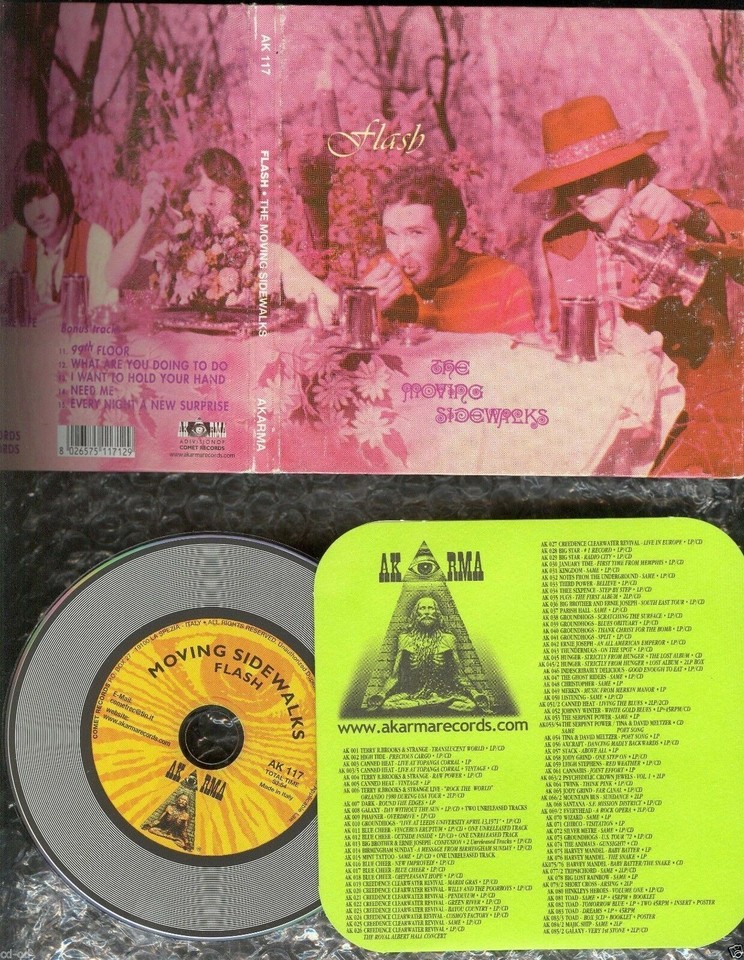 FLASH by THE MOVING SIDEWALKS CD Akarma MINI LP STYLE GATEFOLD ITALY ...