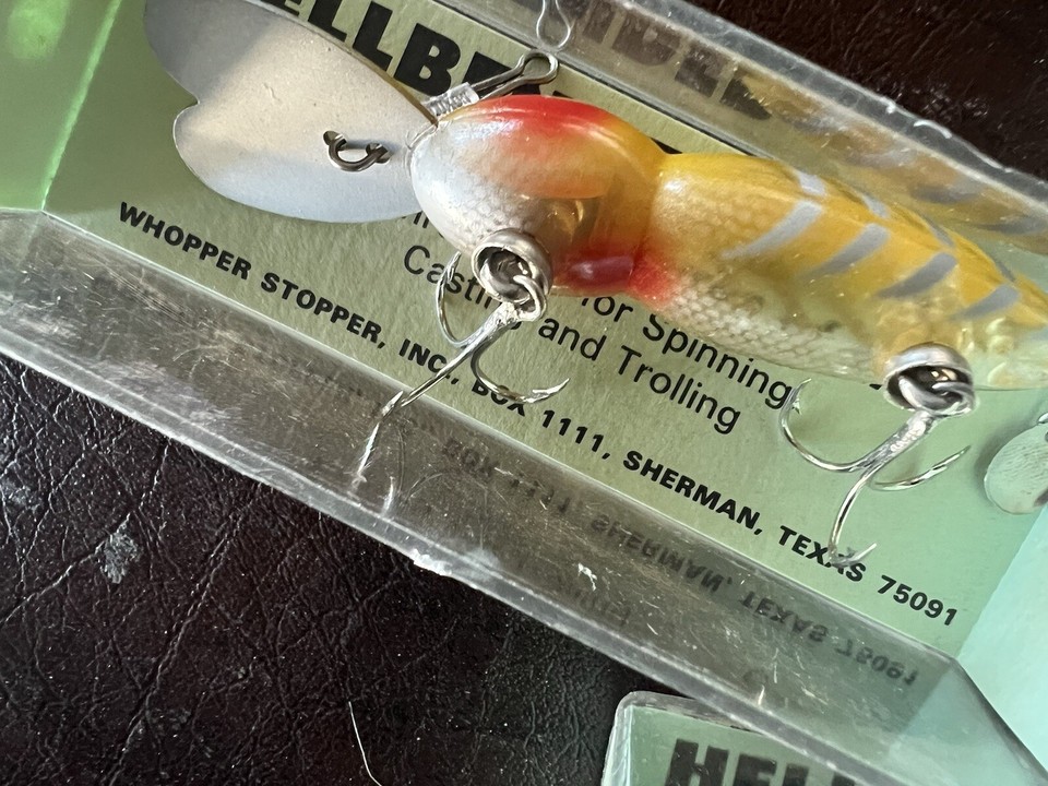 Lot of 4 Vintage Whopper Stopper Hellbender Fishing Lures in Boxes | eBay