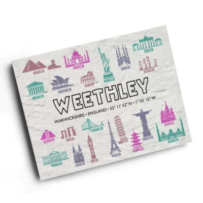 A4 PRINT - Weethley, Warwickshire, England - World Landmarks | eBay