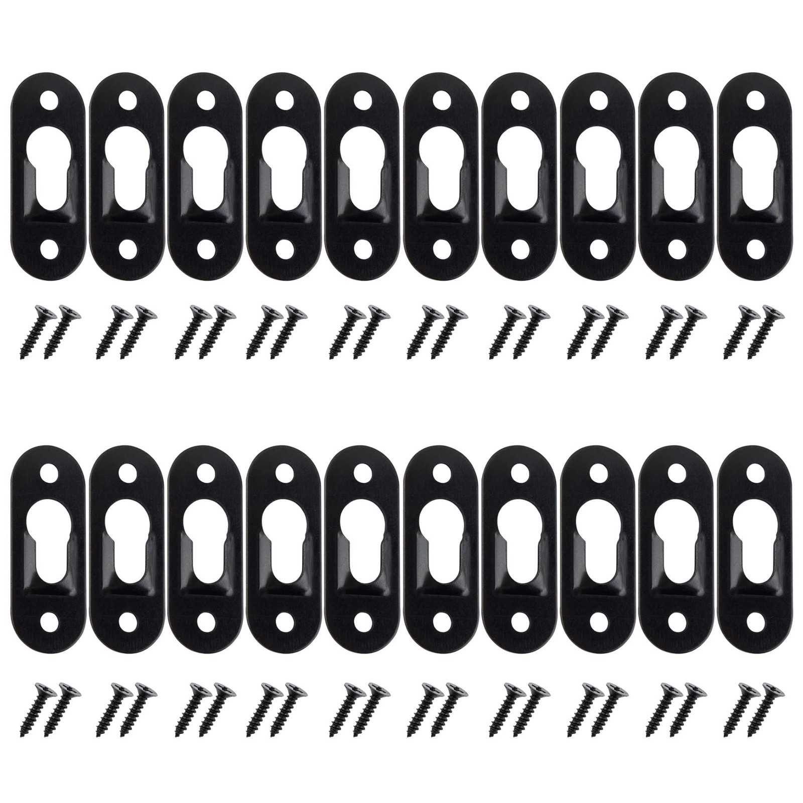 20Pack Single Keyhole Picture Hangers w/ Screws Metal Keyhole Hanging ...