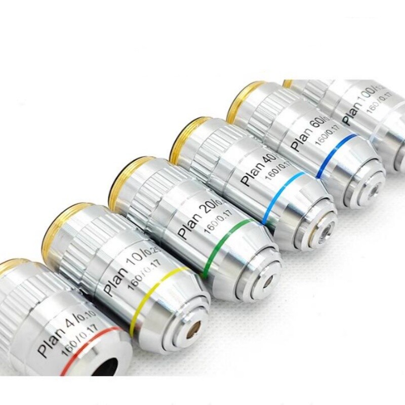 4X 10X 20X 40X 100X Plan Achromatic Objective Lens for Biological ...