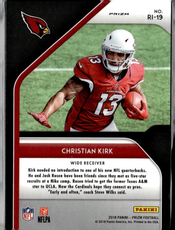 2018 Panini Prizm #RI-19 Christian Kirk Rookie Introduction Prizm | eBay