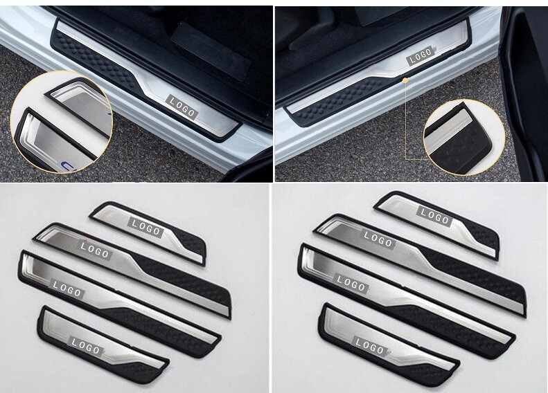 3M Tap Stainless Steel Door Sill Scuff Plate Set Kit FOR HONDA CR-V CRV ...