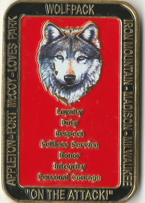 Wolfpack Milwaukee Recruiting Battalion Challenge Coin 2.5" DIA BX2 | eBay