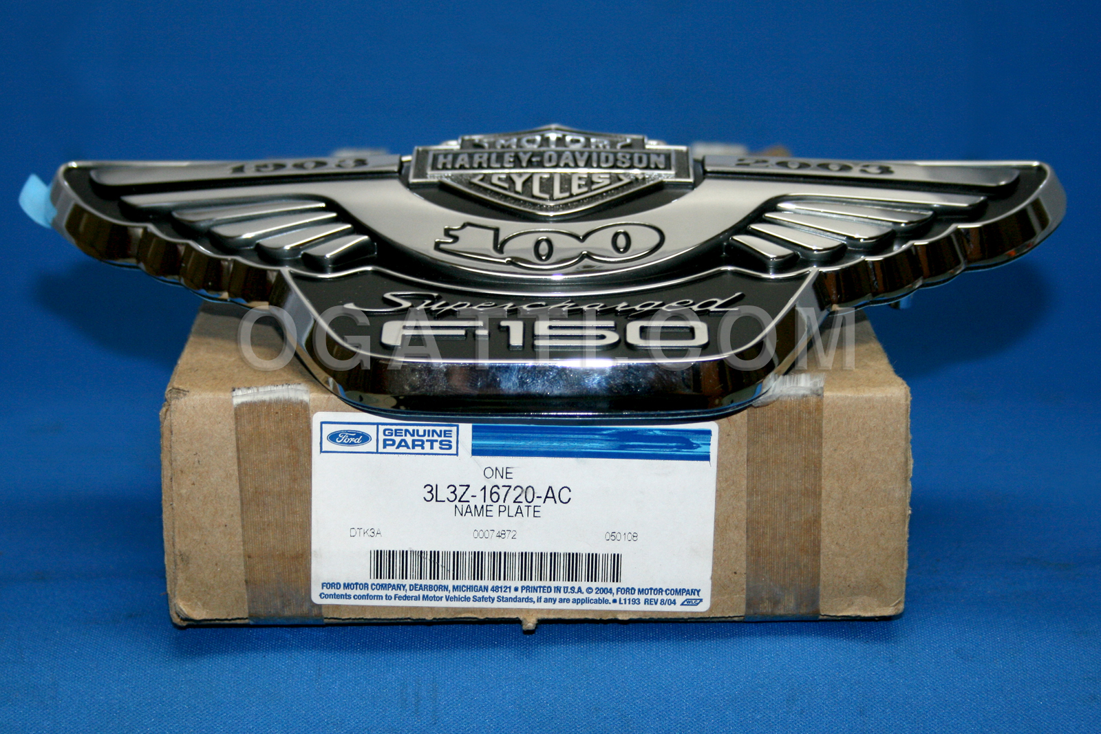 Feo NOS Ford Harley F-150 Supercharged 100th Emblem 3l3z-16720-ac for ...
