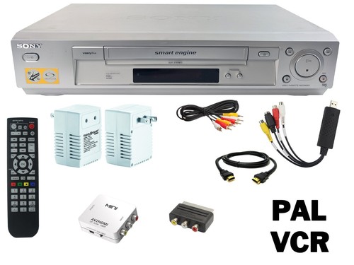 Sony PAL VCR Multisystem Worldwide VHS Tape Player Bundle w/ Remote ...