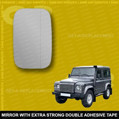 For Land Rover Defender wing mirror glass 48-16 Right side with Blind ...