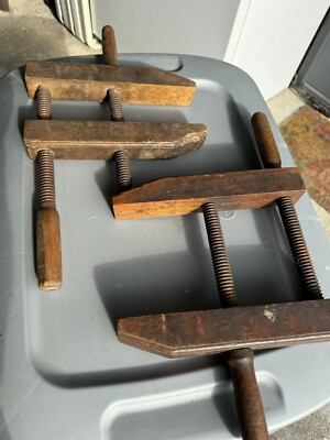 Vintage Antique Primitive Small Wood Carpenter's Clamp | eBay