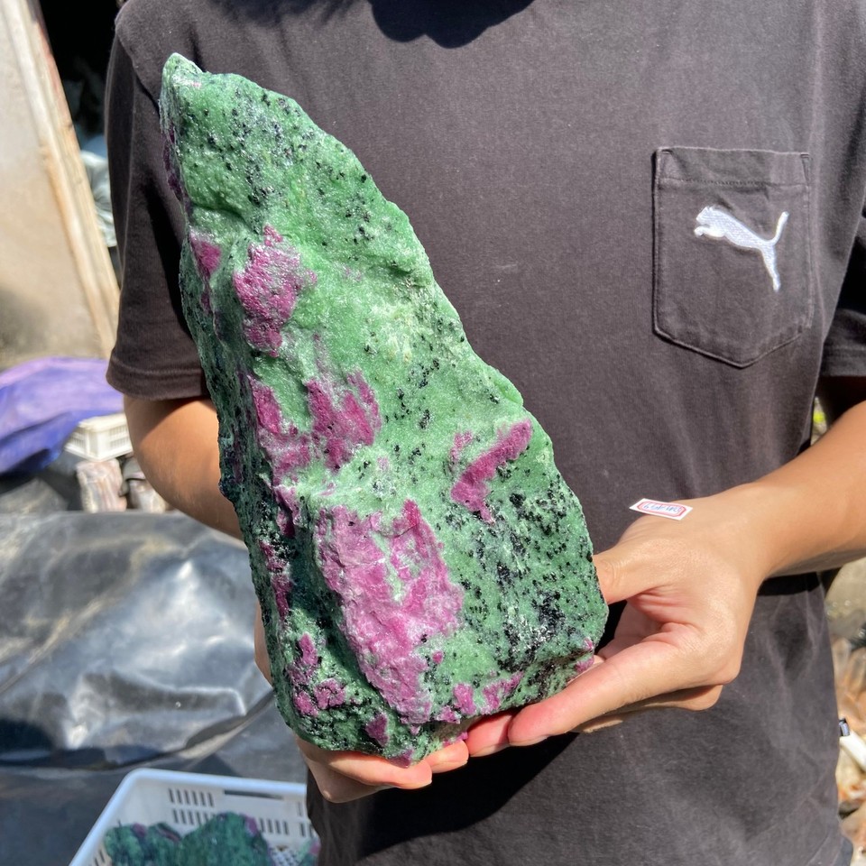 5.2lb Natural Ruby Zoisite Crystal Gemstone Rough Anyolite Mineral ...